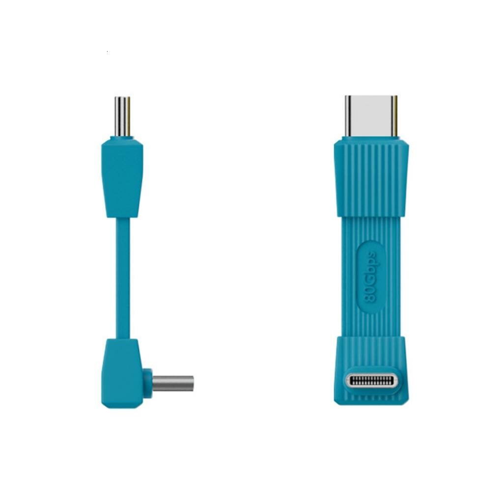 Портативный полнофункциональный гибкий кабель TypeC мощностью 240 Вт-42 мм от мужчины к мужчине-синий