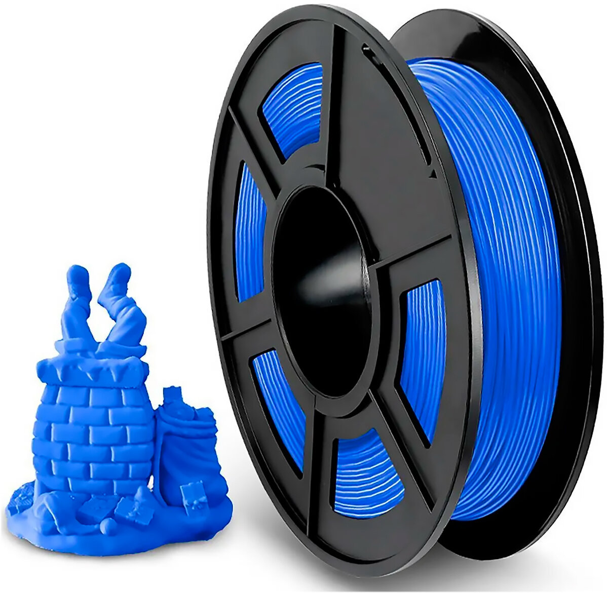 Филамент NV Print TPU Blue для 3D печати диаметр 1.75мм длина 165 метров масса 0,5 кг