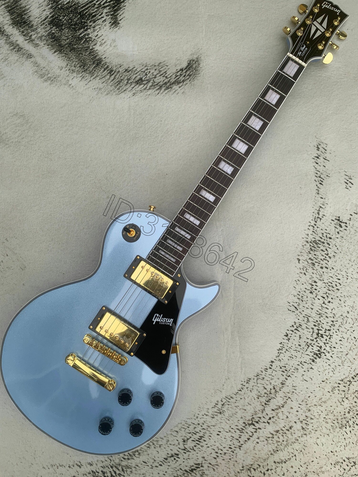 Электрогитара Les Paul Custom Электрическая гитара (гитара для начинающих) 6-струнная, корпус Махагони 39"