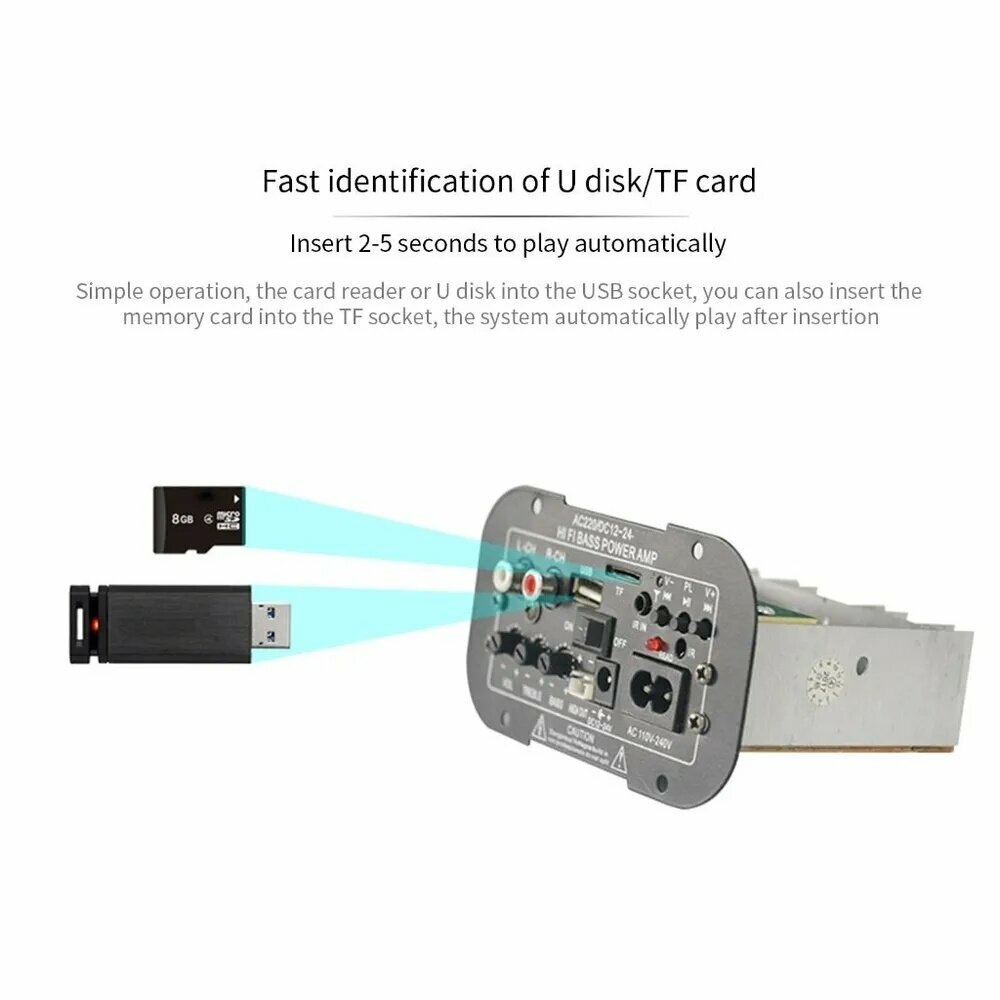 Плеер USB/TF с усилителем и Bluetooth — фото 1