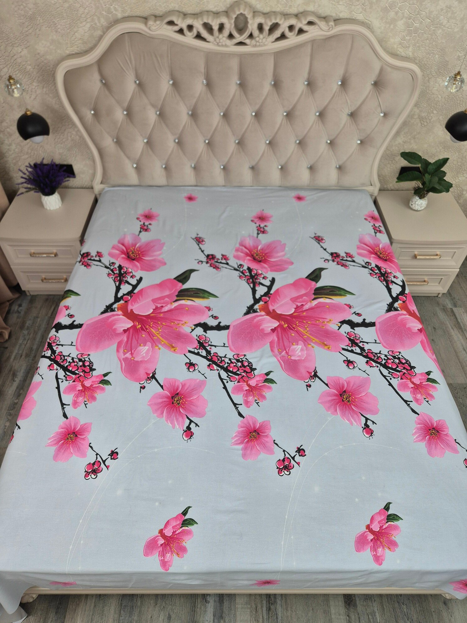 Простыня Бязь классическая Евро 220\240см Хлопок 100% производство Иваново плотность 120 гр/м2