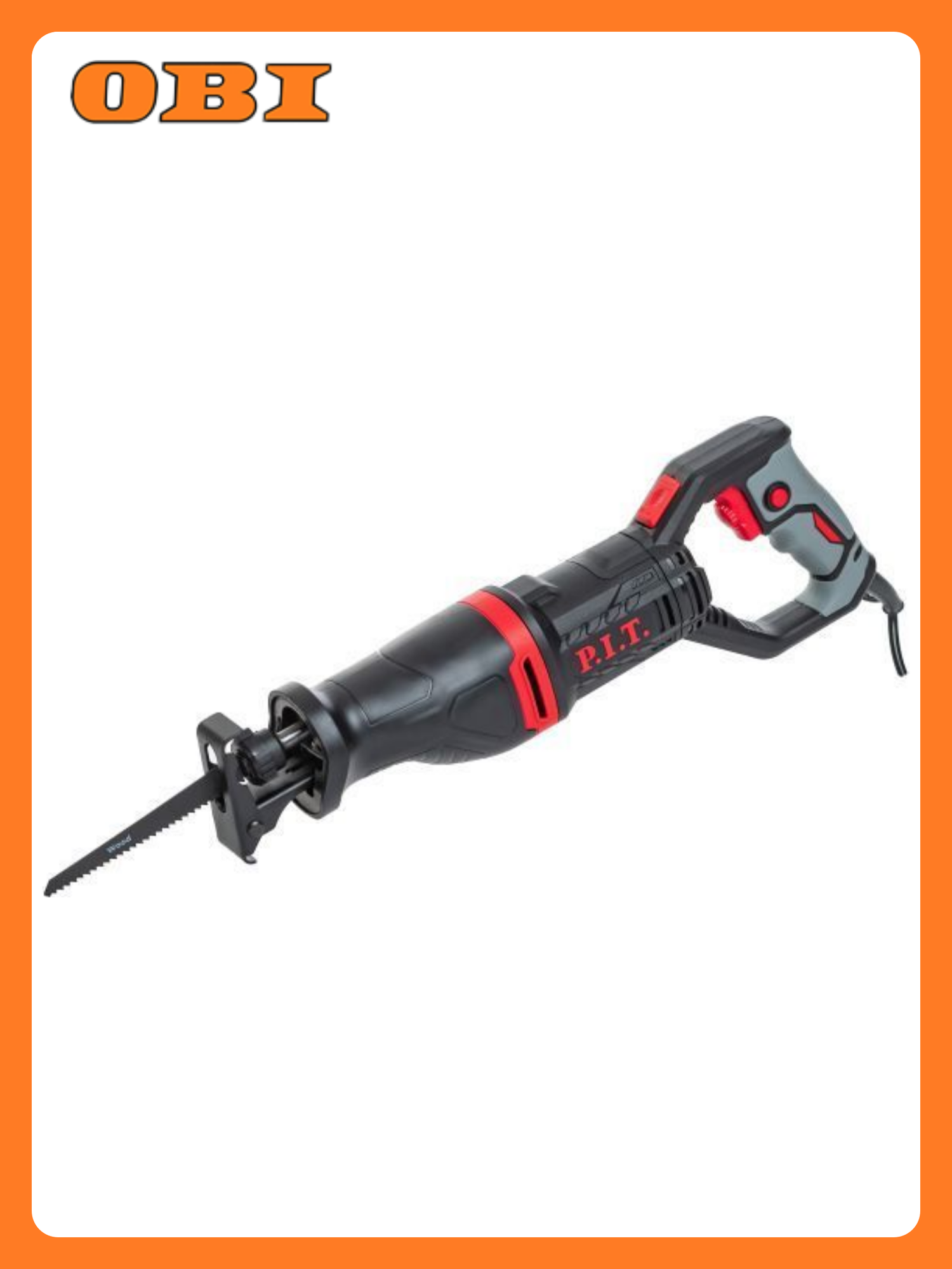 Пила сабельная P.I.T. PSA115-C10, 1000 Вт, прорезиненная рукоять