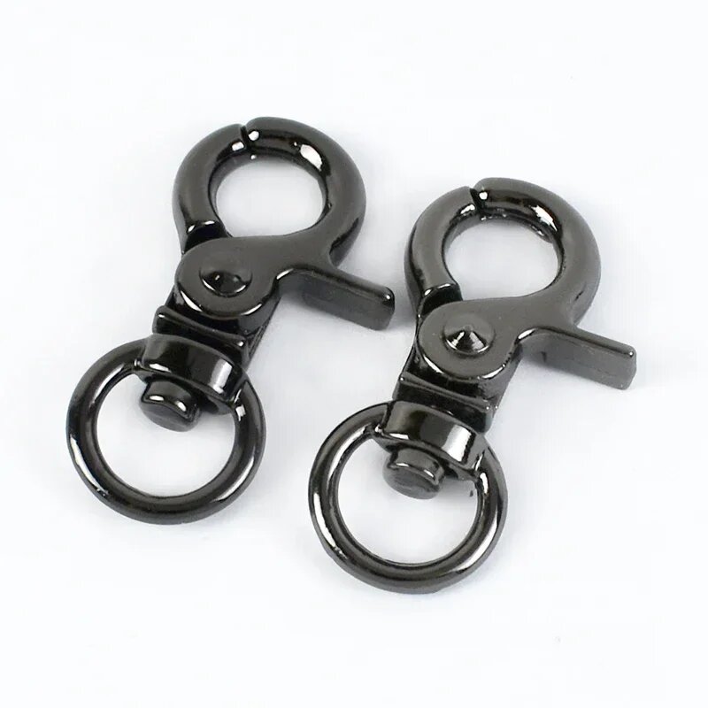 Металлические пряжки Meetee 10 мм 20/50 шт Черный, 50Pcs, GunBlack