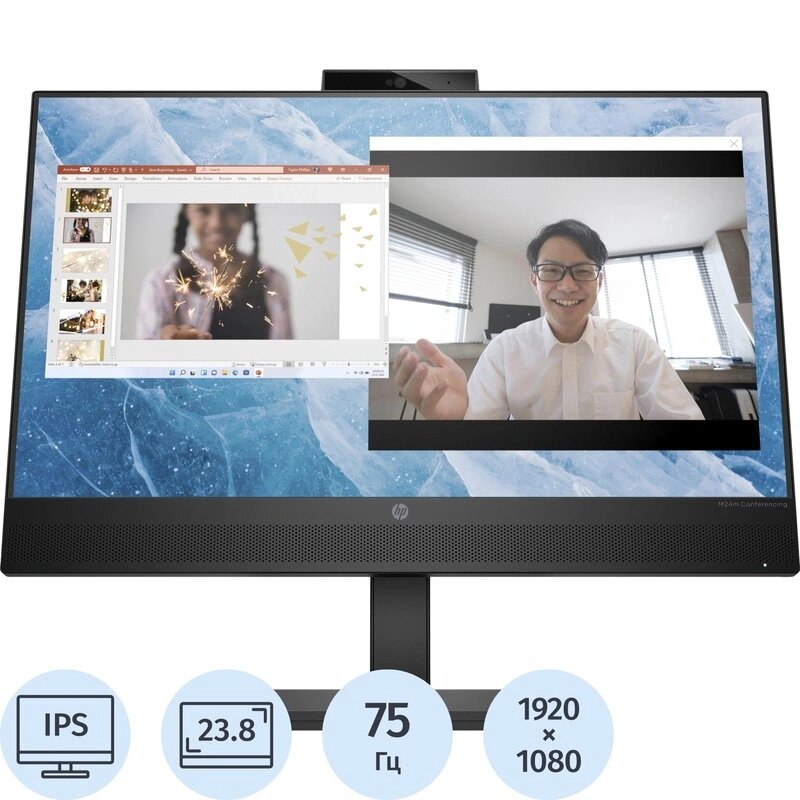 Монитор HP 23.8 M24m IPS HDMI Cam HAS Piv 300cd 75Hz DP FHD USB (678U5AA)