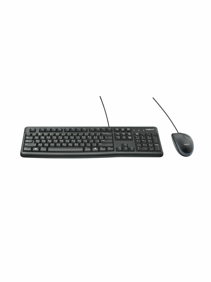 Комплект проводная клавиатура + мышь Logitech MK120 (920-002589) RUS, чёрный
