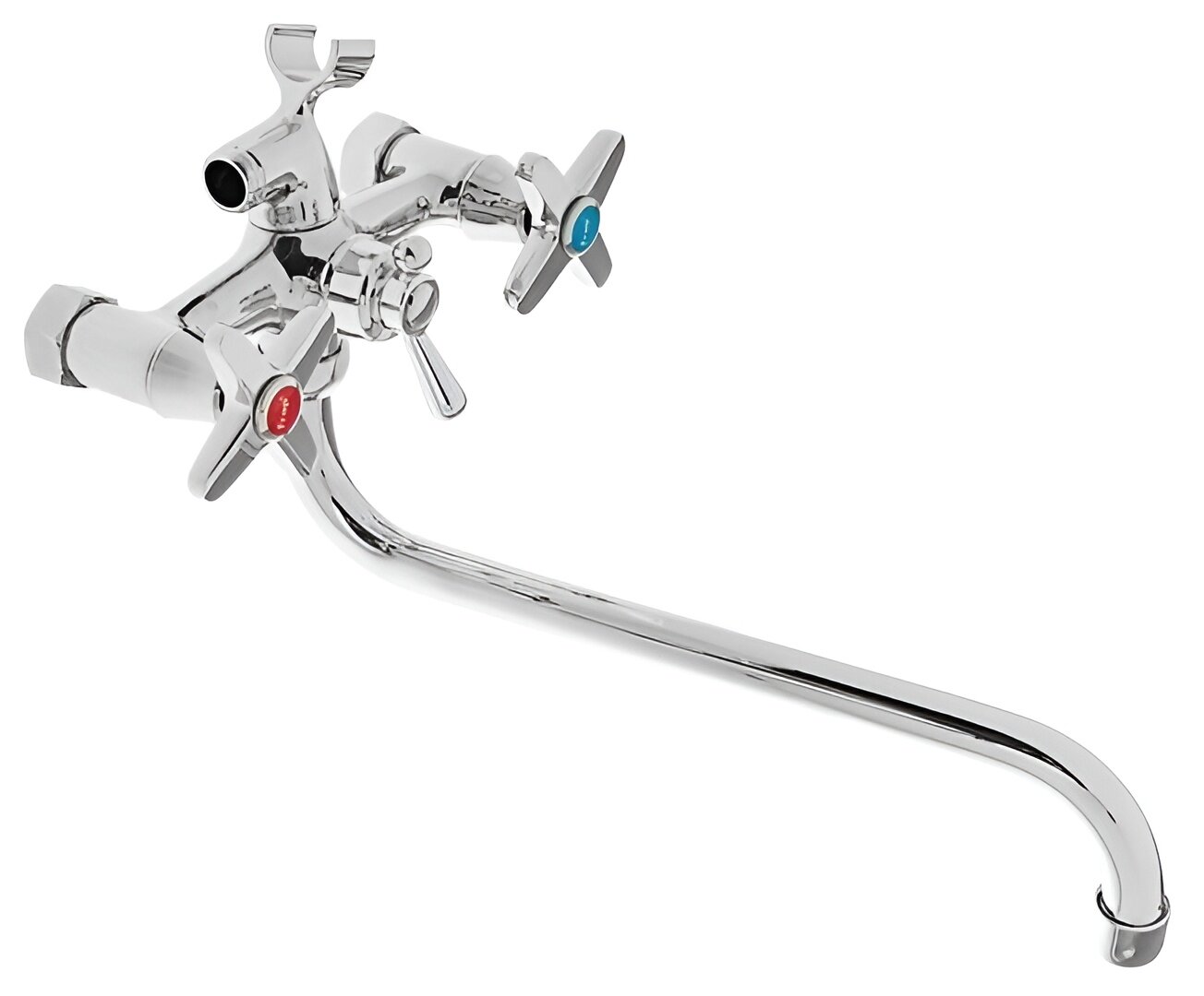 Смеситель Frap H20 F2220 для ванны, латунь, вертикальный, с лейкой, хромированный