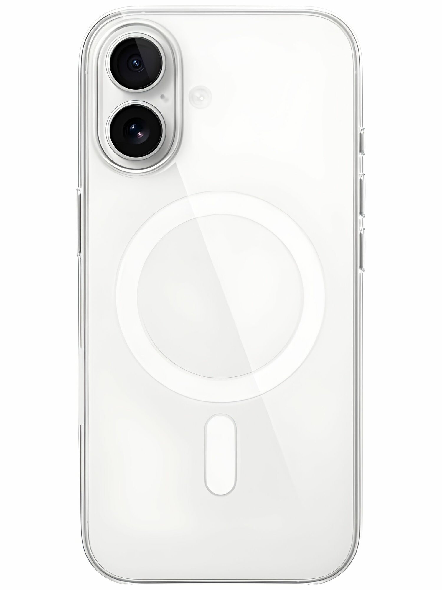 Чехол на iPhone 17, Clear case c поддержкой беспроводной зарядки