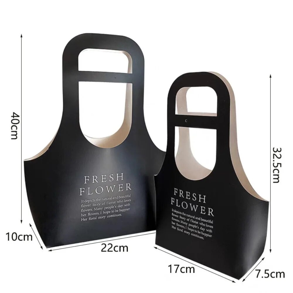 Пустая бумажная коробка для цветов Черный, Black, Small