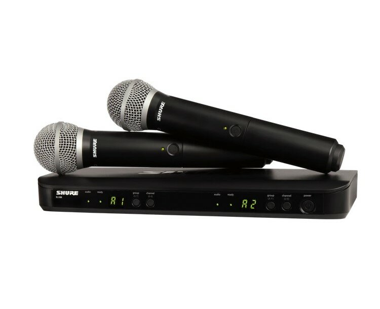 BLX288E/PG58-M17 Беспроводная микрофонная система, 2 ручных передатчика, 662-686 МГц, Shure