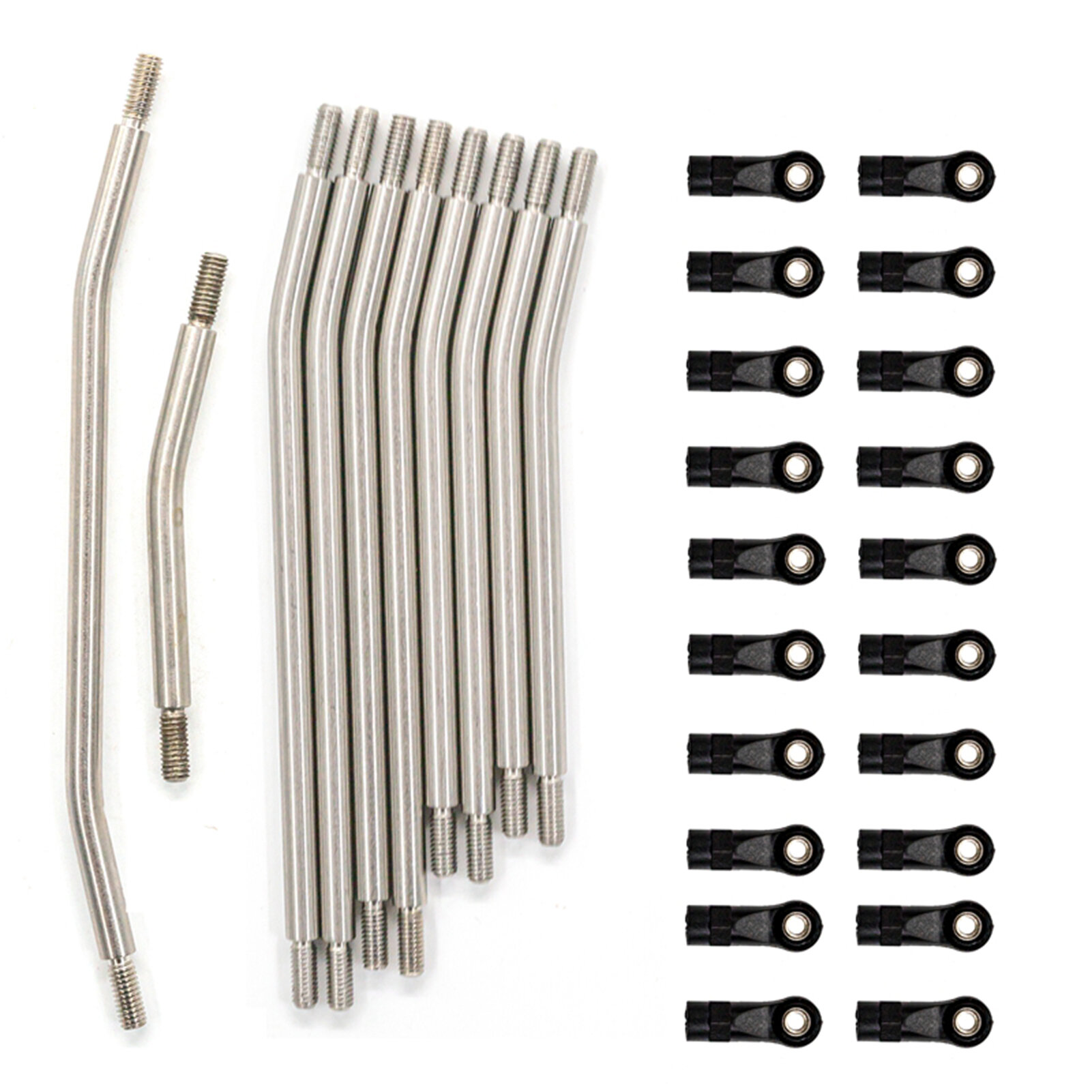 Замена Шток Соединительный Стальной Пластиковый Конец 5MM Для Машины AXIAL SCX10II 90046 90047, Набор Штоков Соединительных, Основной Материал Сталь, Размер Упаковки 12*12*3cm, Вес Упаковки 195g, Пластиковая Упаковка, 1 Набор Штоков Соединительных