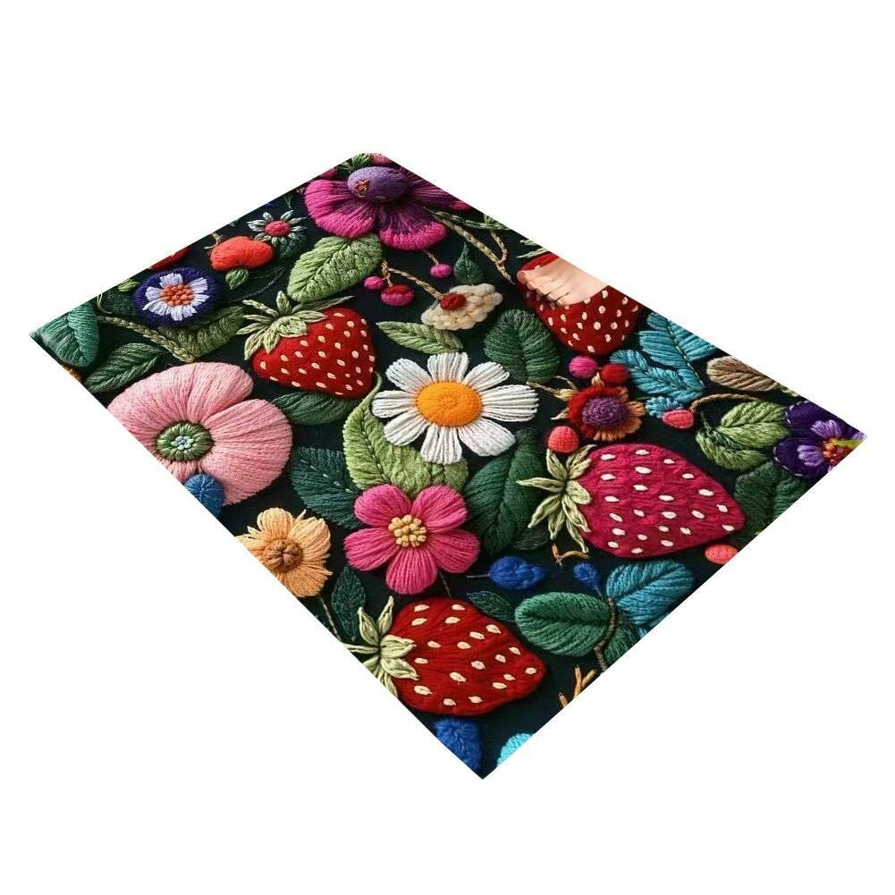 Коврик придверный цветочный 40x60 см