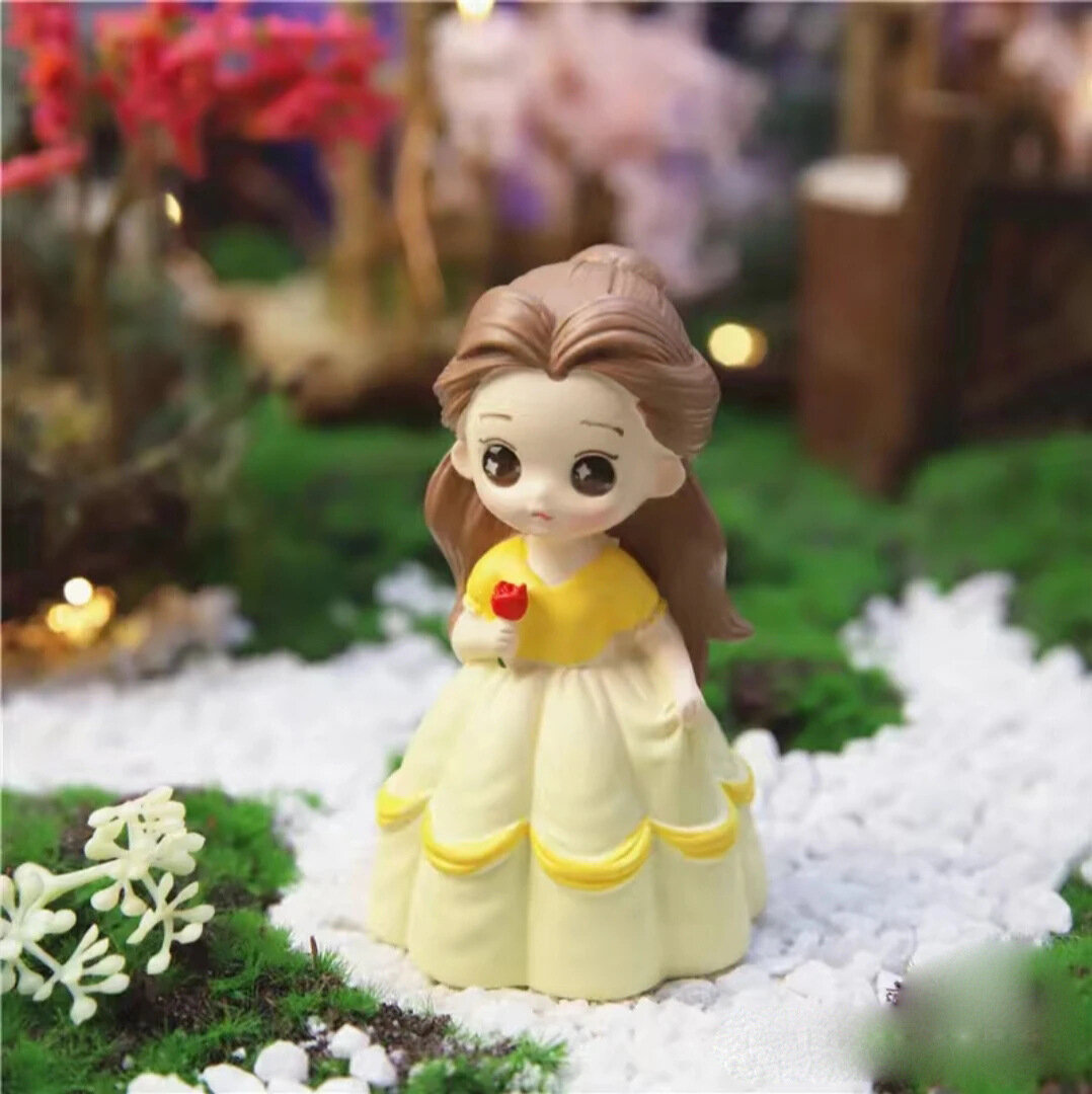 Фигурка из гипса принцессы А в 2D стиле с возможностью стоять, для рисования своими руками, детский поделочный