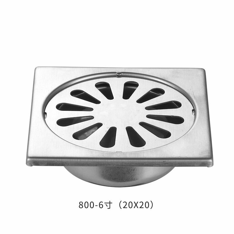 304 Нержавеющая сталь, запахоустойчивый напольный слив для ванной, балкона, стиральной машины, канализационный квадратный инженерный слив