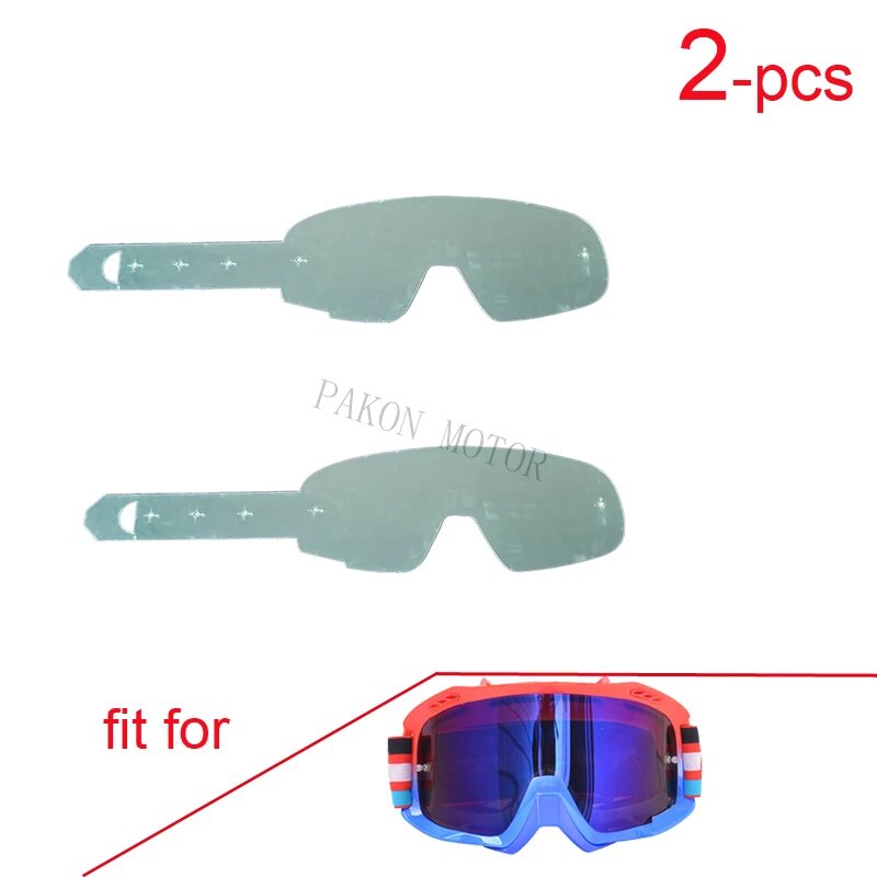 Прозрачная резиновая пленка для мотоциклетных очков, универсальная сменная линза для мотокросса 2Pcs