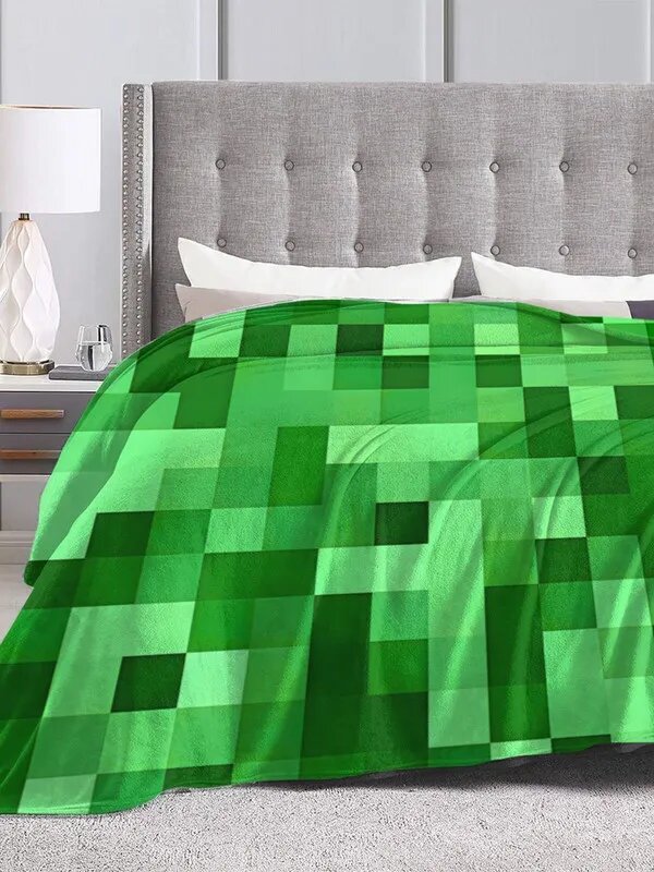 MXEB Плед с фотопринтом Minecraft Пледы Майнкрафт , Фланель, 100 см х 75 см