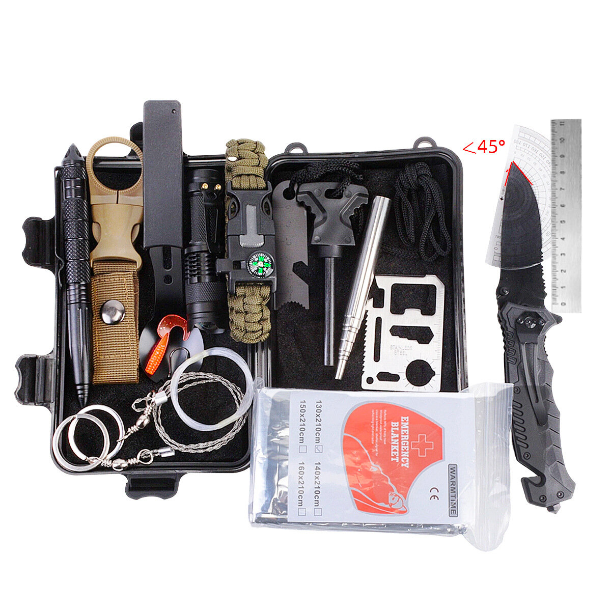 Набор инструментов для выживания EDC, многофункциональный набор для первой помощи на открытом воздухе, экстренные принадлежности для кемпинга