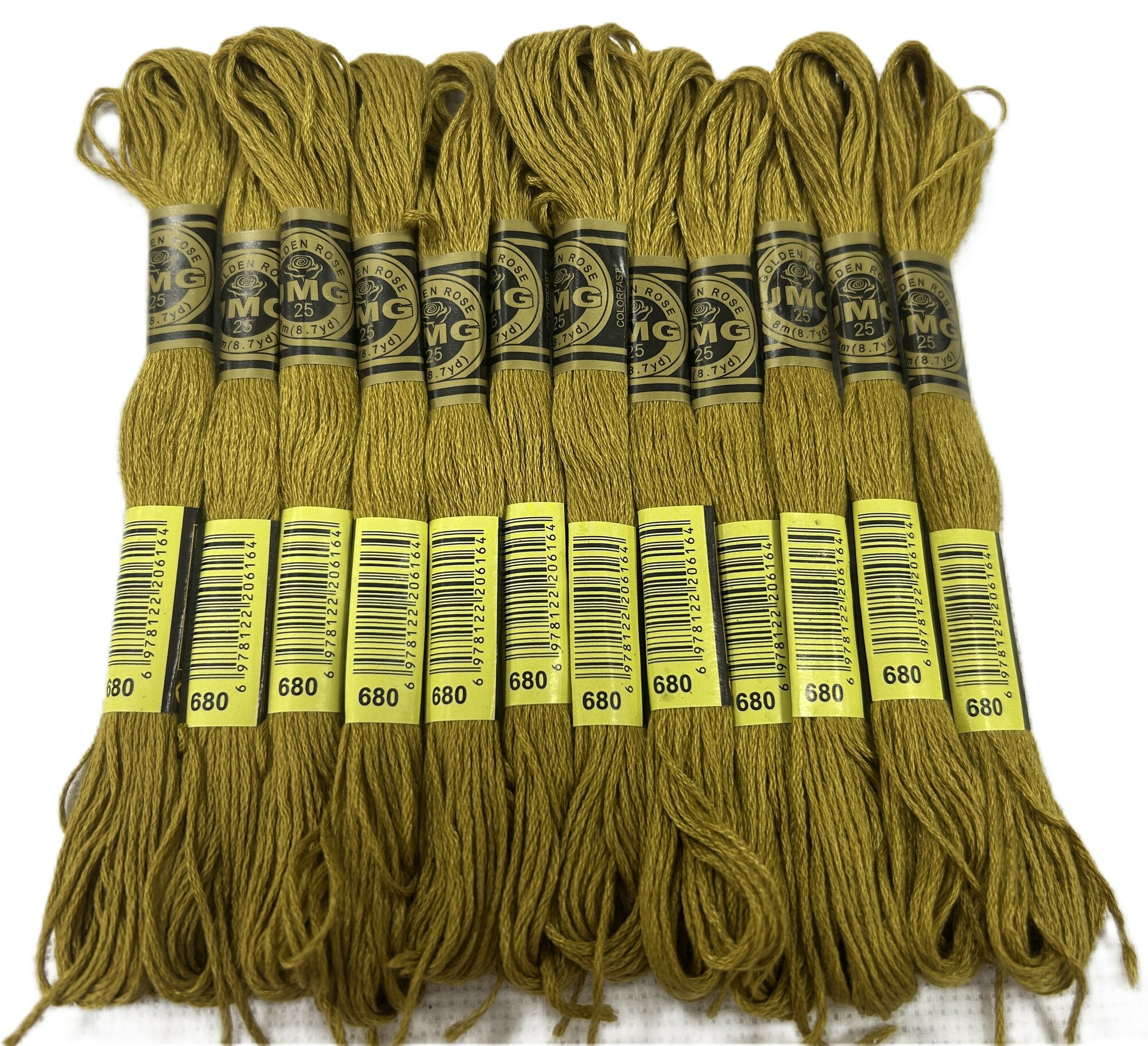 Нитки для вышивания JMC мулине (150-3866) 100% полиэфир 12 штук x 8 м