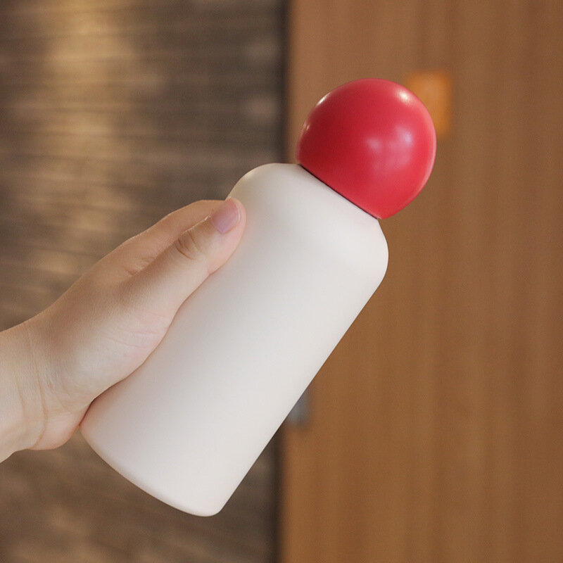 Портативная уличная изолированная кружка из нержавеющей стали, спортивная бутылка для детей, высококачественная дорожная кружка с красным носом, подарочная кружка