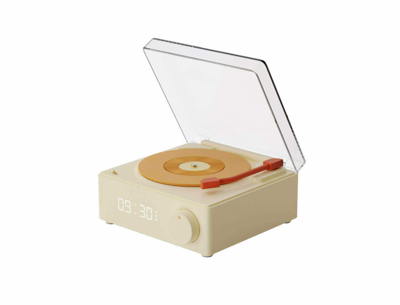 Атомный виниловый будильник с Bluetooth-динамиком, мини-ретро проигрыватель виниловых пластинок, динамик с карточным слотом, беспроводной Bluetooth-динамик