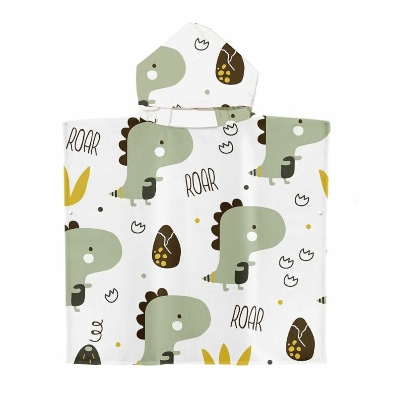 Детское полотенце-пончо с капюшоном, - S1