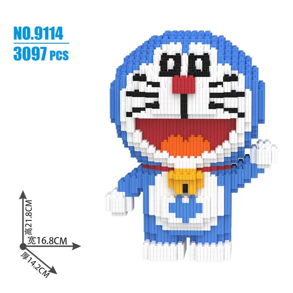 Огромный красивый Дораемон, совместимый с Lego, игрушка-пазл высокой сложности для мальчиков и девочек, подарок на праздник