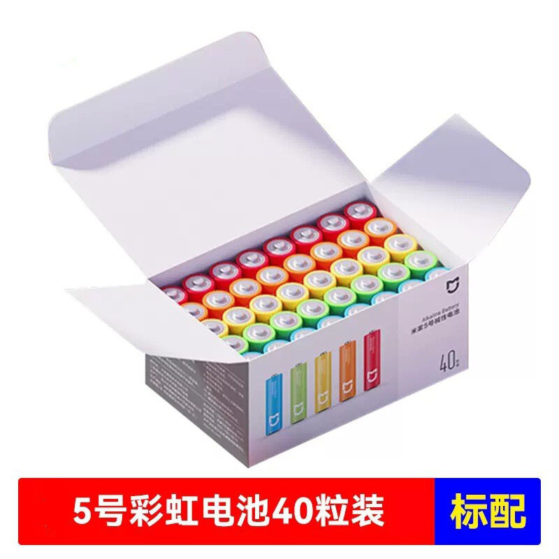 Щелочные батарейки Xiaomi AA 40 штук AA AAA для мыши, телевизора, пульта дистанционного управления кондиционера, сухие батарейки AA