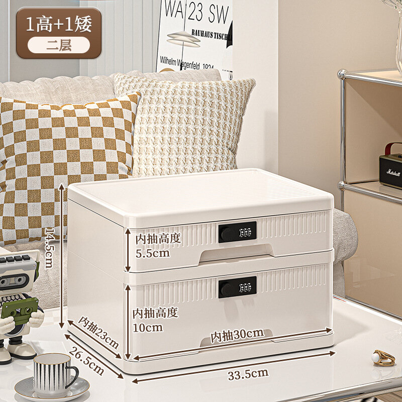 Коробка для хранения паролей для ценных личных вещей и документов с замком, настольная коробка для хранения, ящик для семейных документов