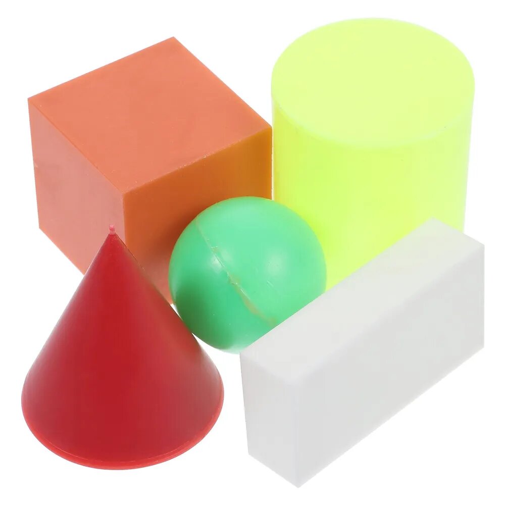 Набор Геометрических Фигур Игрушки Для Дошкольного Обучения Пособие Для Изучения Геометрии Подарок Детям 1 Штук 5.00X4.50X4.50CM