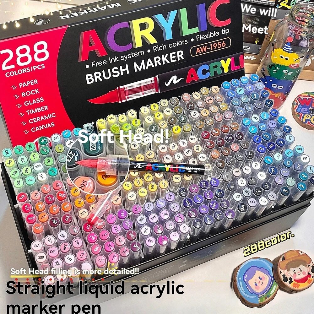 Акриловые маркеры Brush Marker 288 цветов