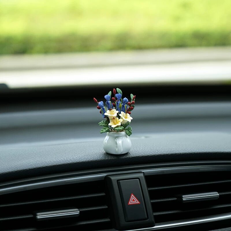 Миниатюрная ваза-магнолия для автомобиля, изысканное и высококачественное креативное украшение для приборной панели