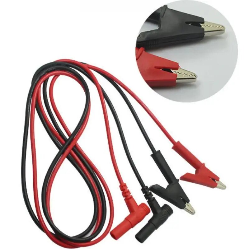 Тестовый кабель с зажимом «крокодил» 10А с разъемом «банан»