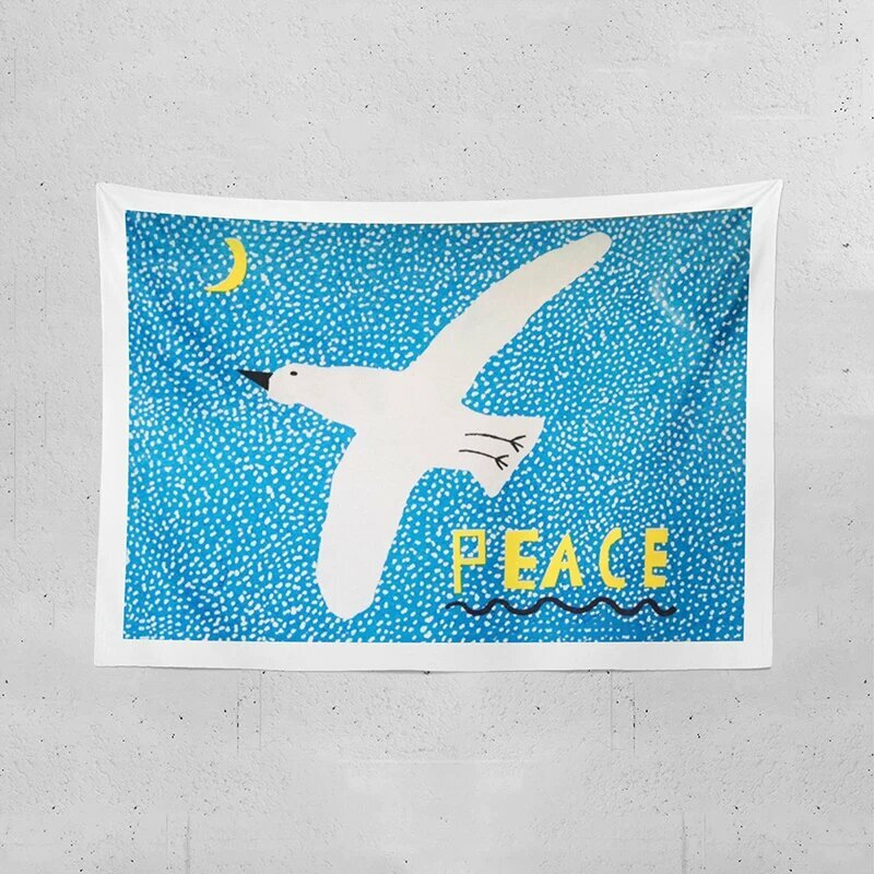 Ins синяя птица художественная подвесная ткань мир голубь элитная фоновая ткань для спальни, общежития, кровати,