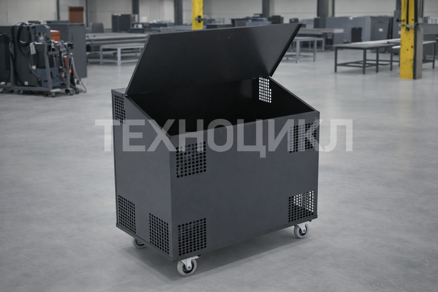 Ларь для овощей и фруктов 800х500х700(850)мм ЛО-2К на колесах, металлический, с порошковой окраской техноцикл