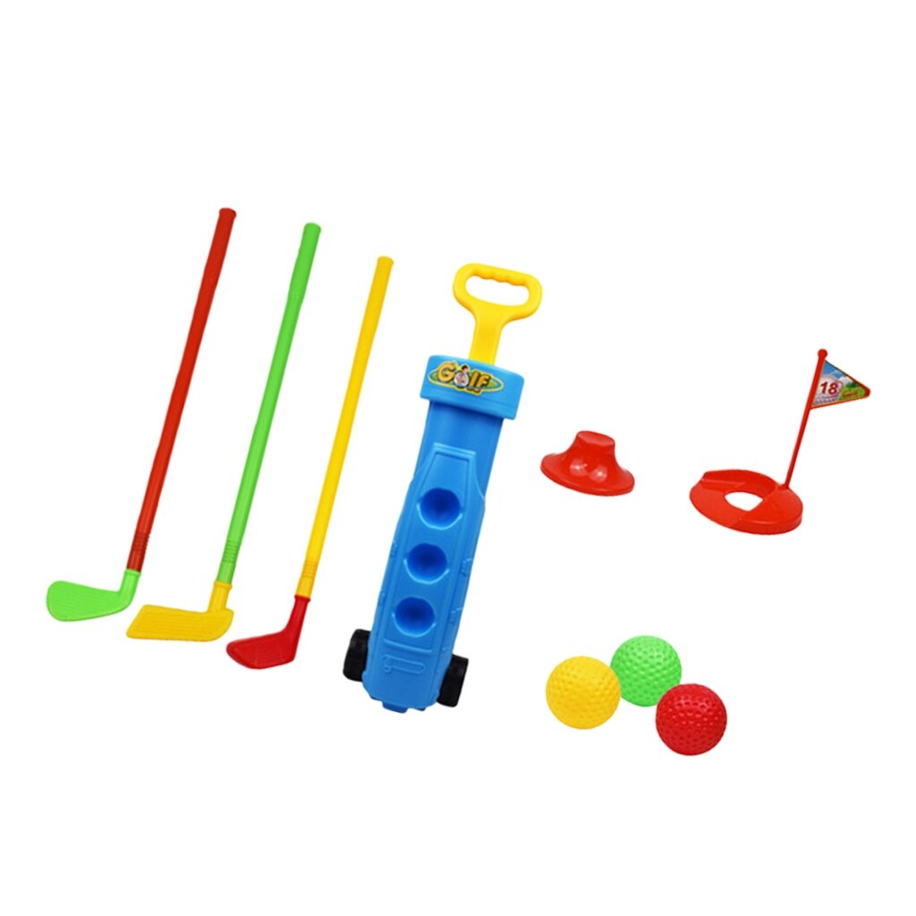 Набор из 9 предметов, детская игрушка-клюшка для гольфа