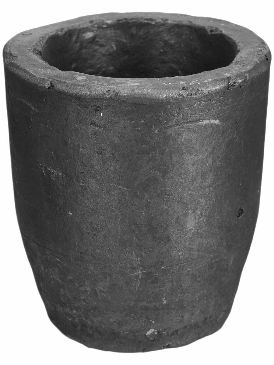 Набор из 2 керамических графитовых тиглей черного цвета для плавления металлов и экспериментов