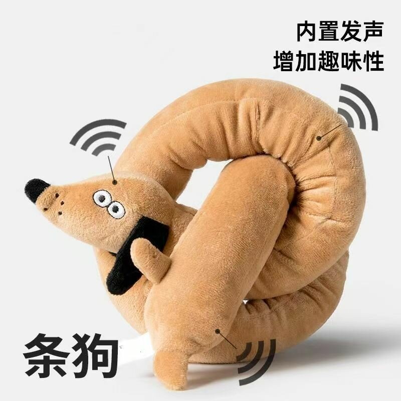 Мячик в виде пса-дакса hund в виде пухового игрушки, издающий звуки. Играшка для собак. Подходит в подарок.