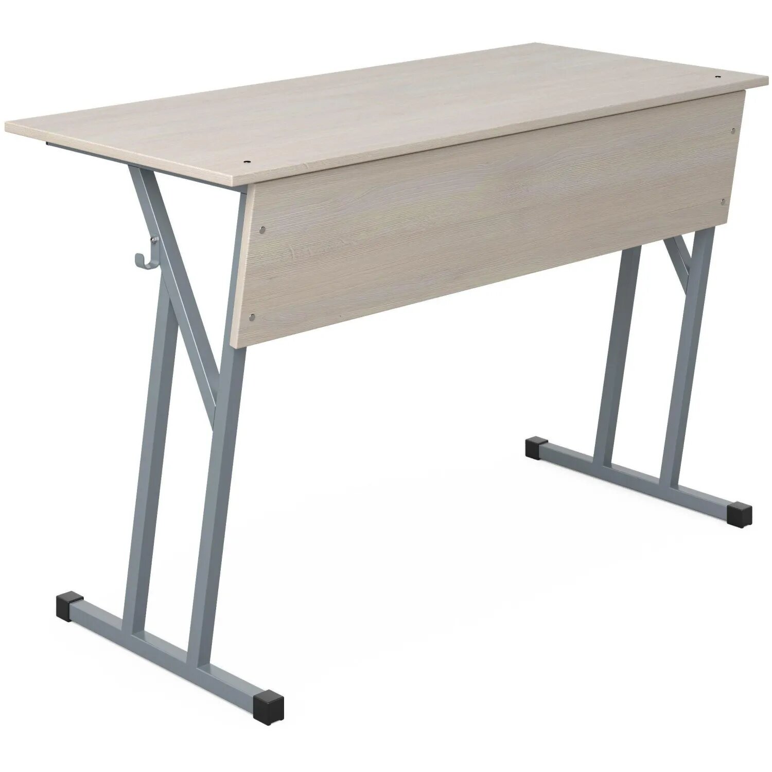 Парта MET_Комус Мебель стол ученический 2-местный 6р. г. дуб шамони св./сер