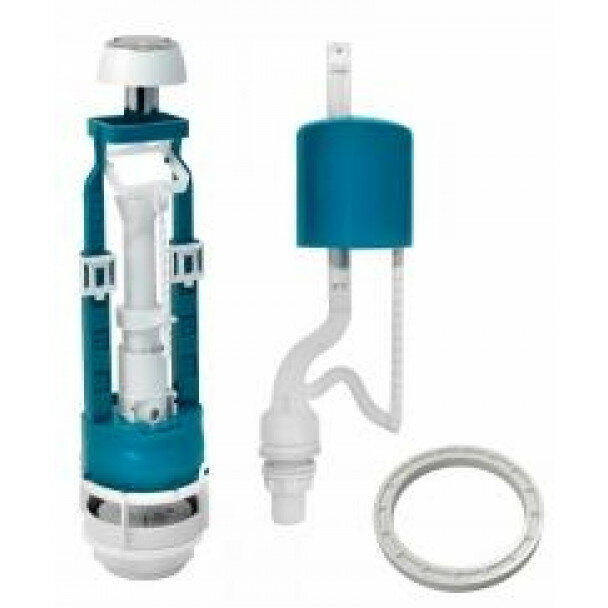 Арматура для смывного бачка СБкпм-НпрНРФ-А-В Р кноп нижн хром инкоэр