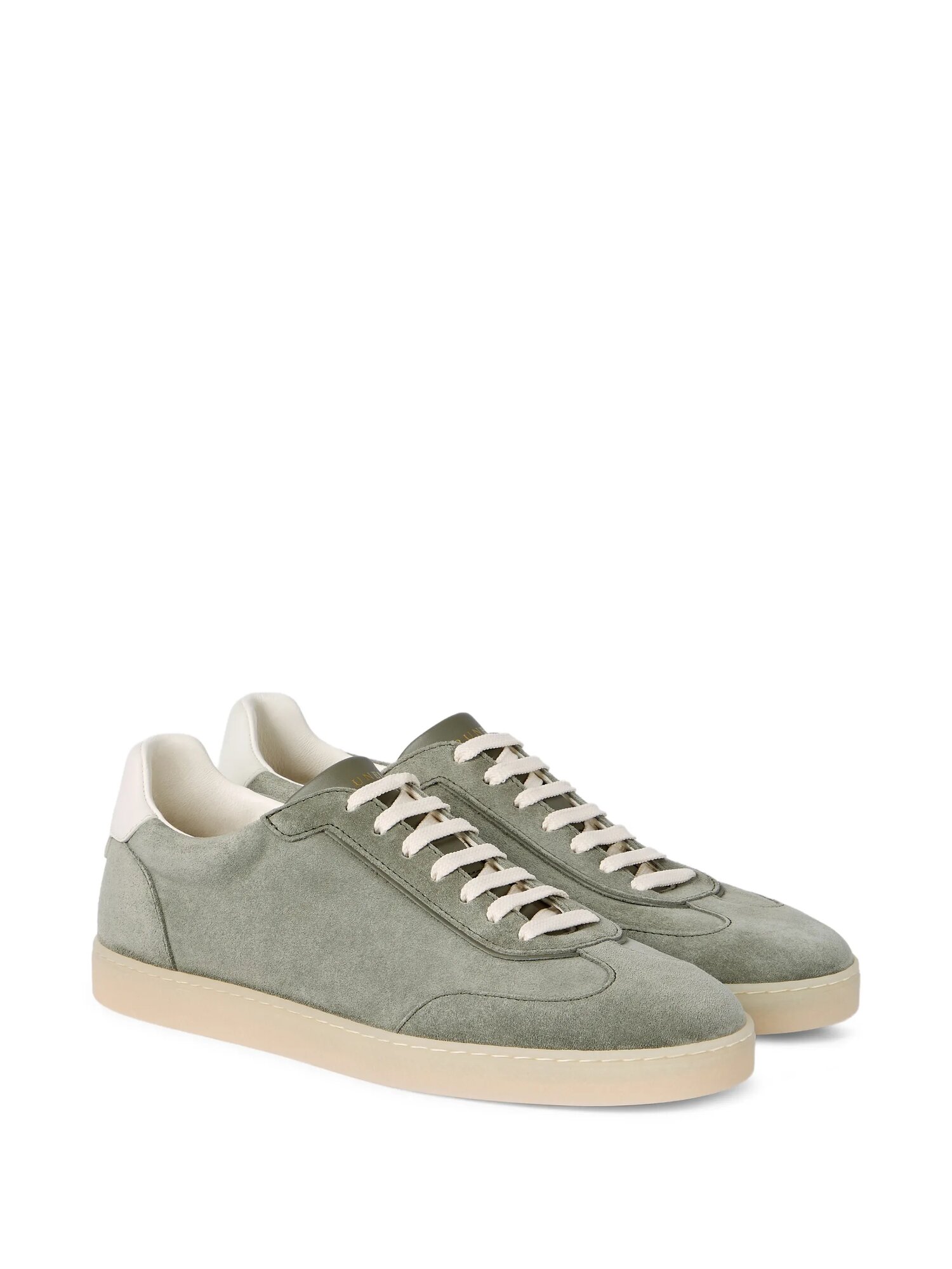 Кроссовки BRUNELLO CUCINELLI Suede sneakers, размер 42,5, green — фото 1