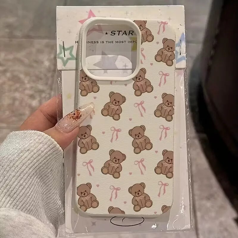 Чехол для iPhone 11 Pro Max с медвежатами, белый
