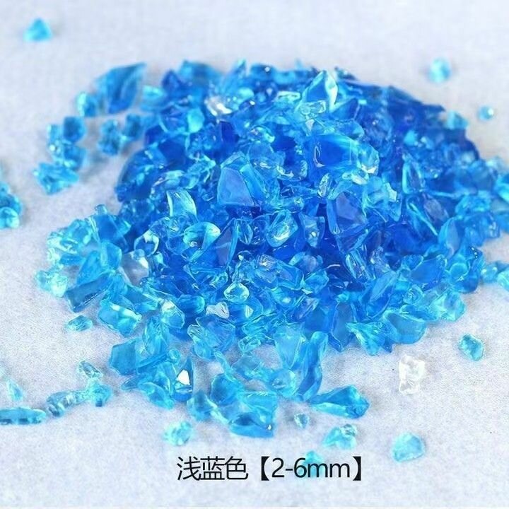 Основа для ландшафтного дизайна аквариума, нерегулярные стеклянные частицы, гидропонная поверхность для растений, ручная работа, креативные смешанные цветные стеклянные частицы