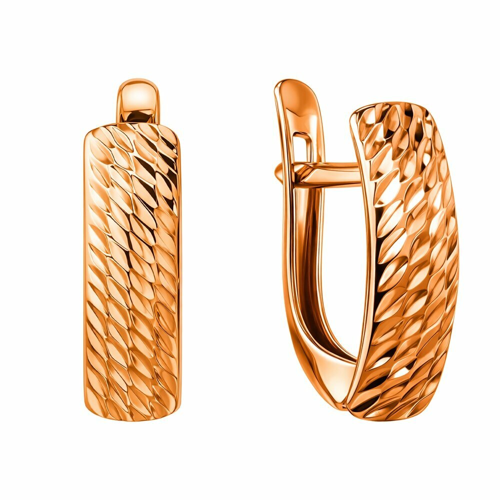 Серьги 585GOLD, красное золото, 375 проба, золочение