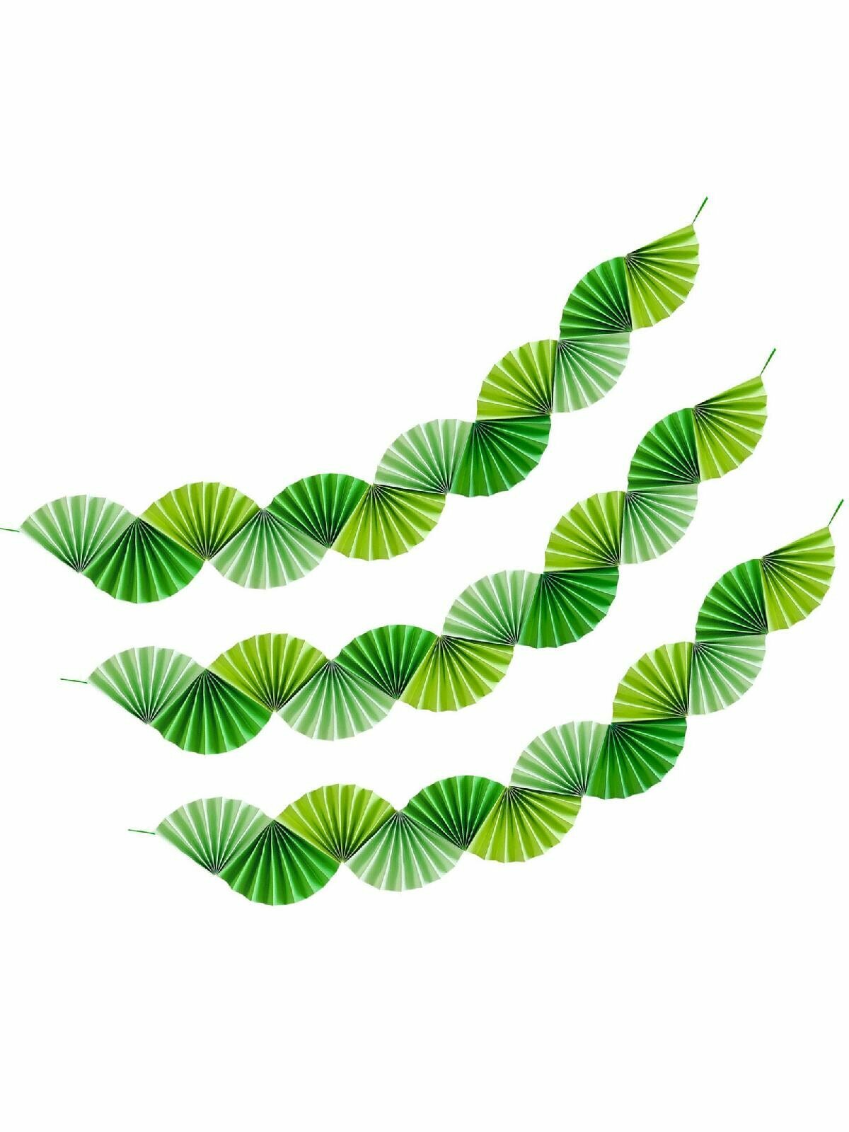 3шт красочных флажков для вечеринки по случаю Дня рождения Стильные баннеры в форме бумажных вееров