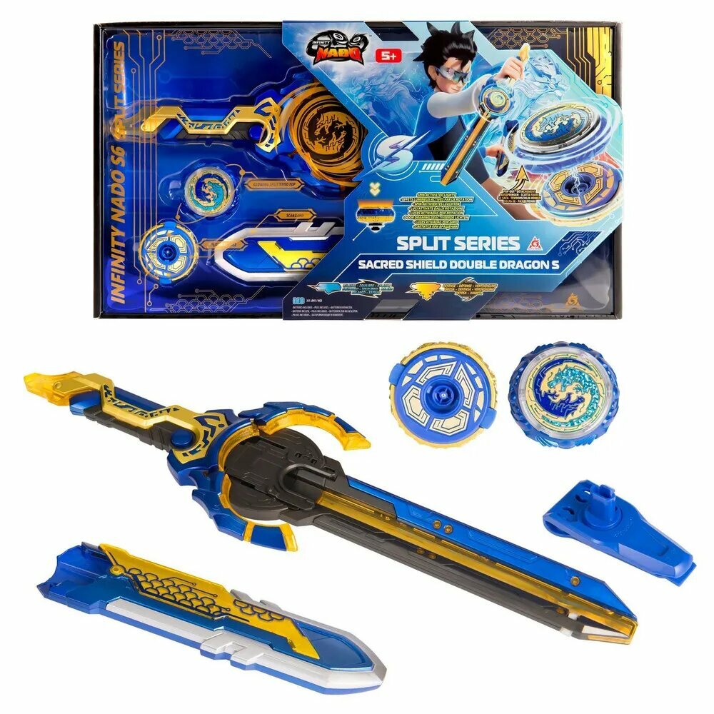 Игрушка для запуска Infinity Nado S6 Split Double Dragon S. Эпик Лончер Делюкс, 2 фигурки