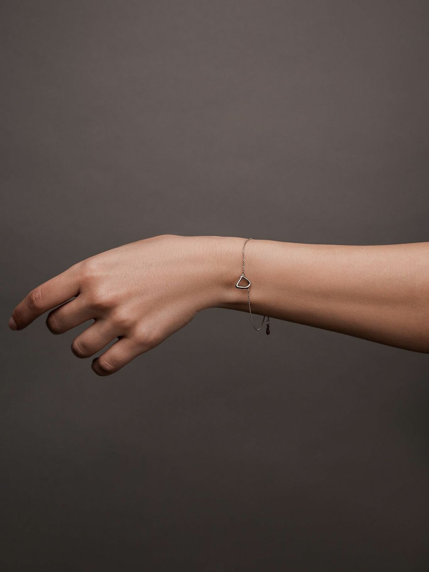 Браслет-цепочка, серебро, 925 проба, родирование