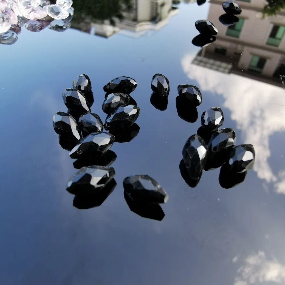 Хрустальные подвески для люстр 50 шт. Черный, Black