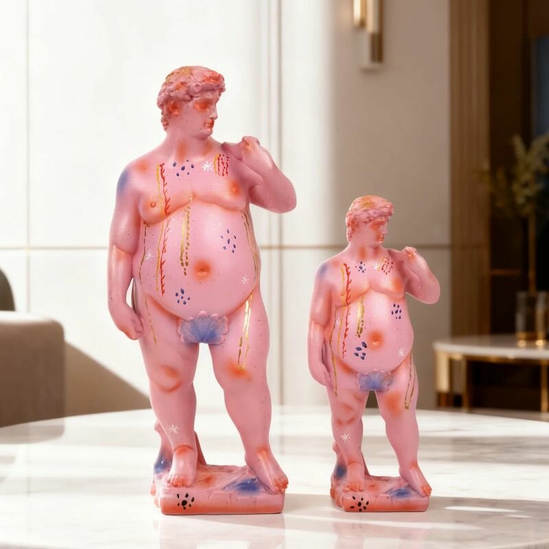 Абстрактная статуэтка Давида из смолы, современная интерпретация шедевра Микеланджело, дизайнерский декор