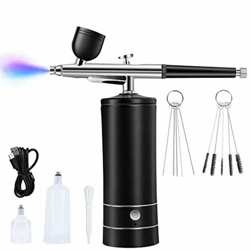 1 SET Airbrush Kit Перезаряжаемый Беспроводной Компрессор Для Аэрографа Набор Аэрографов