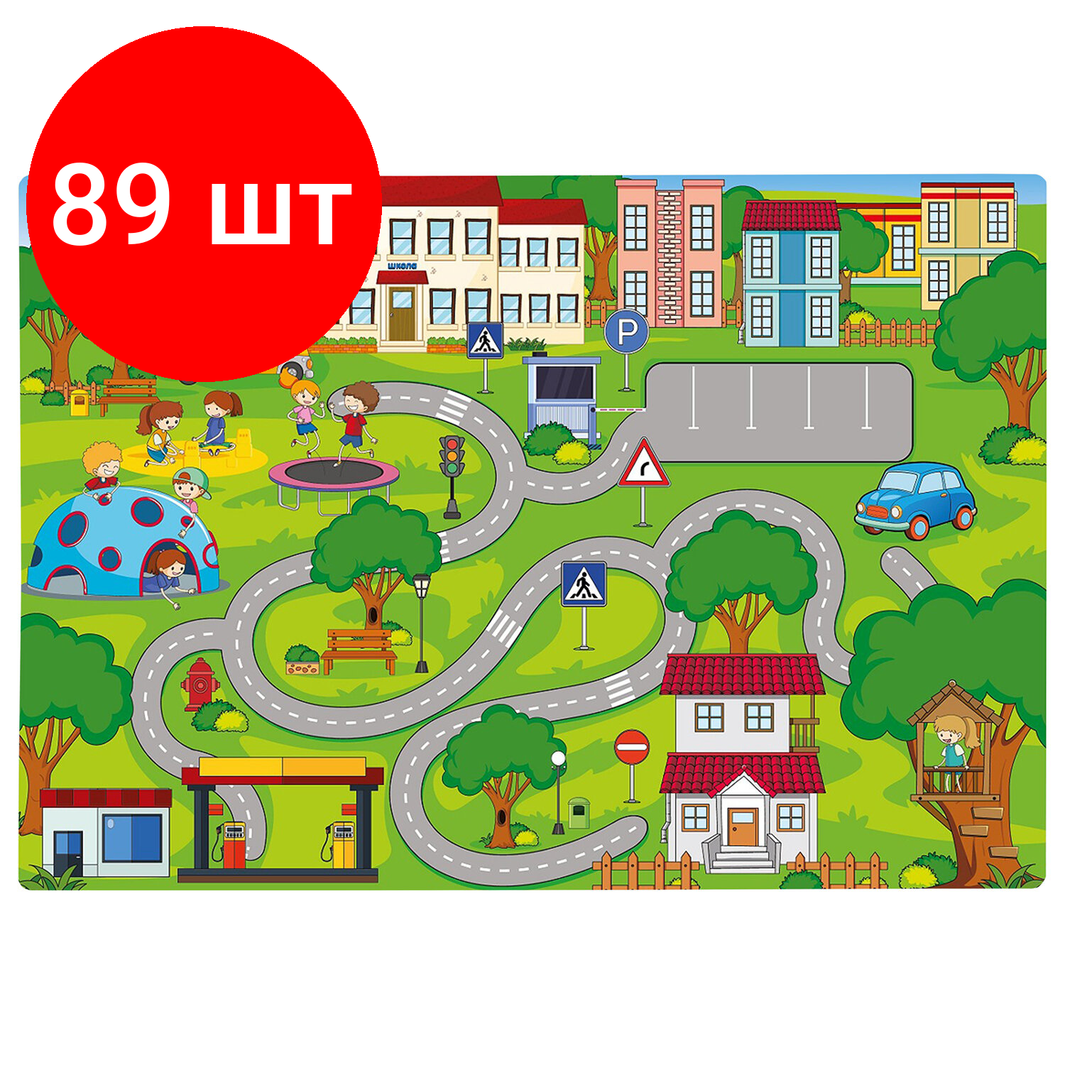 Комплект 89 шт, Настольное покрытие BRAUBERG KIDS, А3+, пластик, 46x33 см, Лабиринт, 273620