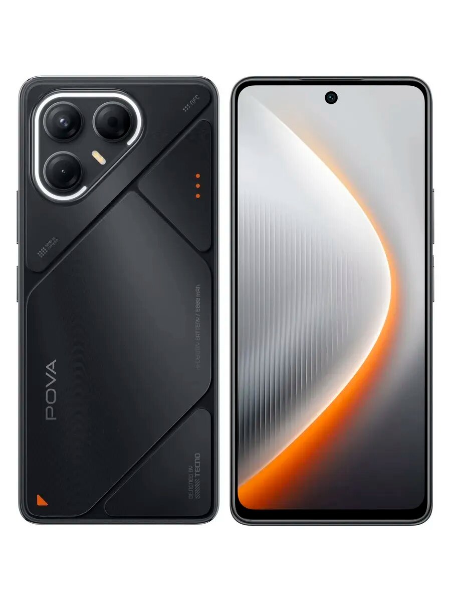 Смартфон POVA 7 5G 8+128ГБ, Черный